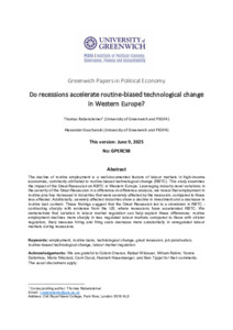 Greenwich Academic Literature Archive - Do recessions accelerate ...